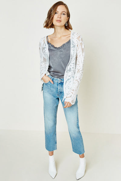 Womens Sheer Floral Lace Cardigan – HLA WS